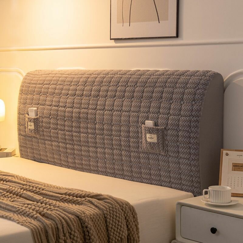 Горячая продажа SG Утолщенный флис Высококачественный защитник прикроватной тумбочки Деревянный мягкий чехол для спинки Полный чехол для прикроватной тумбочки Пылезащитный уродливый чехол