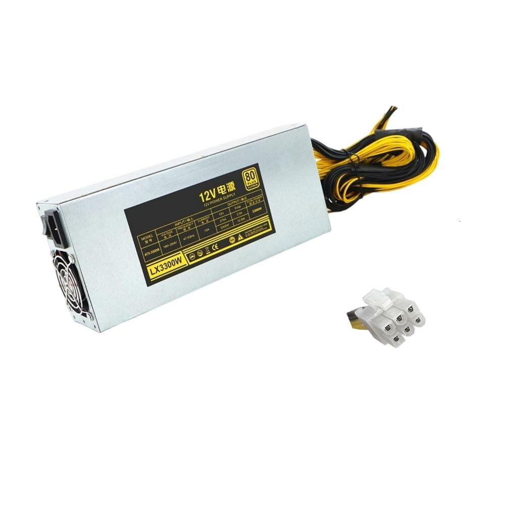 Блок питания серверный 3000–3600 Вт, 12 В, однофазный, бесшумный, 2