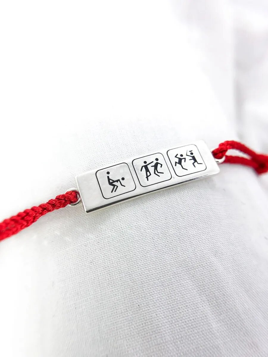 Браслет-нить, серебро, 925 проба