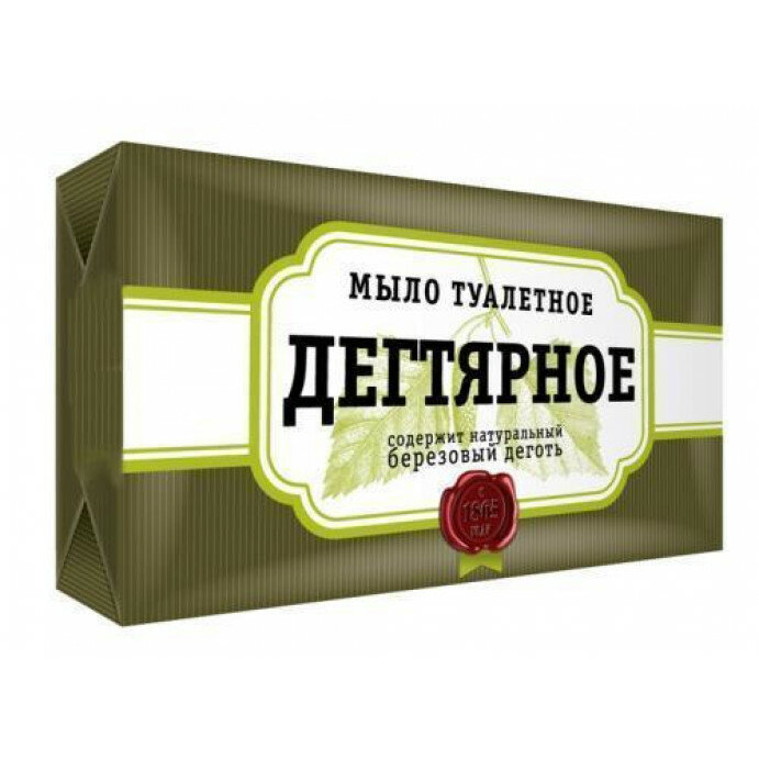 Мыло туалетное дегтярное ОРДИНАРНОЕ140ГР аист