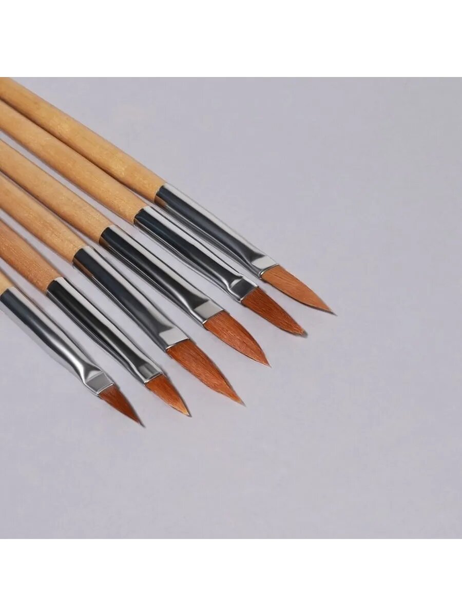 Уникальный набор кистей для ногтей, лепесток, 6 шт, 19,5 см