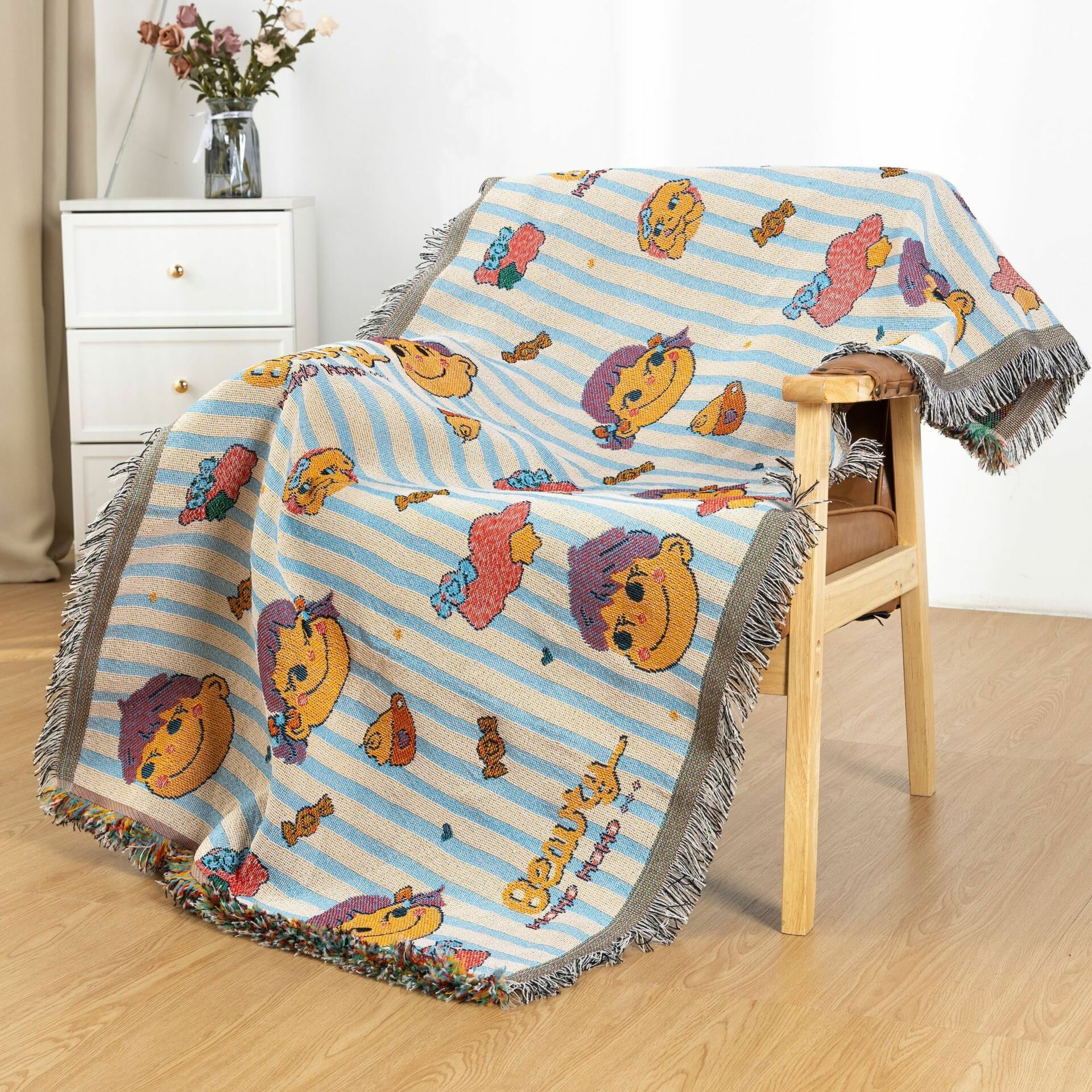 Французская романтическая накидка на диван 90x180 см антипылевая защита, декоративный плед! Для односпальных диванов и кресел