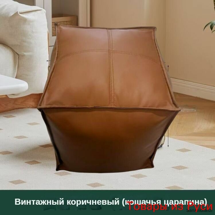 Мягкий пуф с ящиком для хранения, 4040 см велюр, скрытый отсек для обуви и одежды Для прихожей, спальни и гостиной Компактный дизайн + прочный каркас