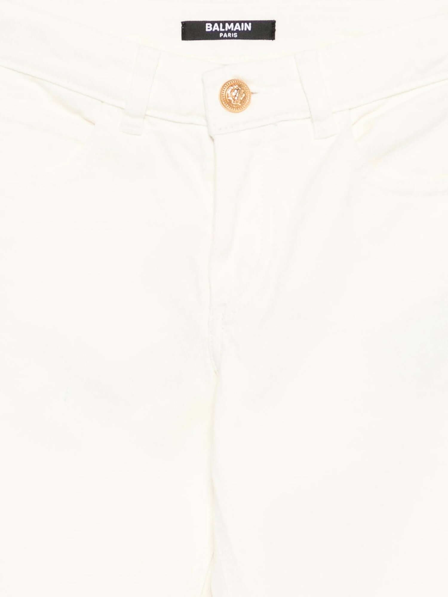 Джинсы BALMAIN Button-embellished jeans, размер 8 лет, бежевый/белый — фото 1