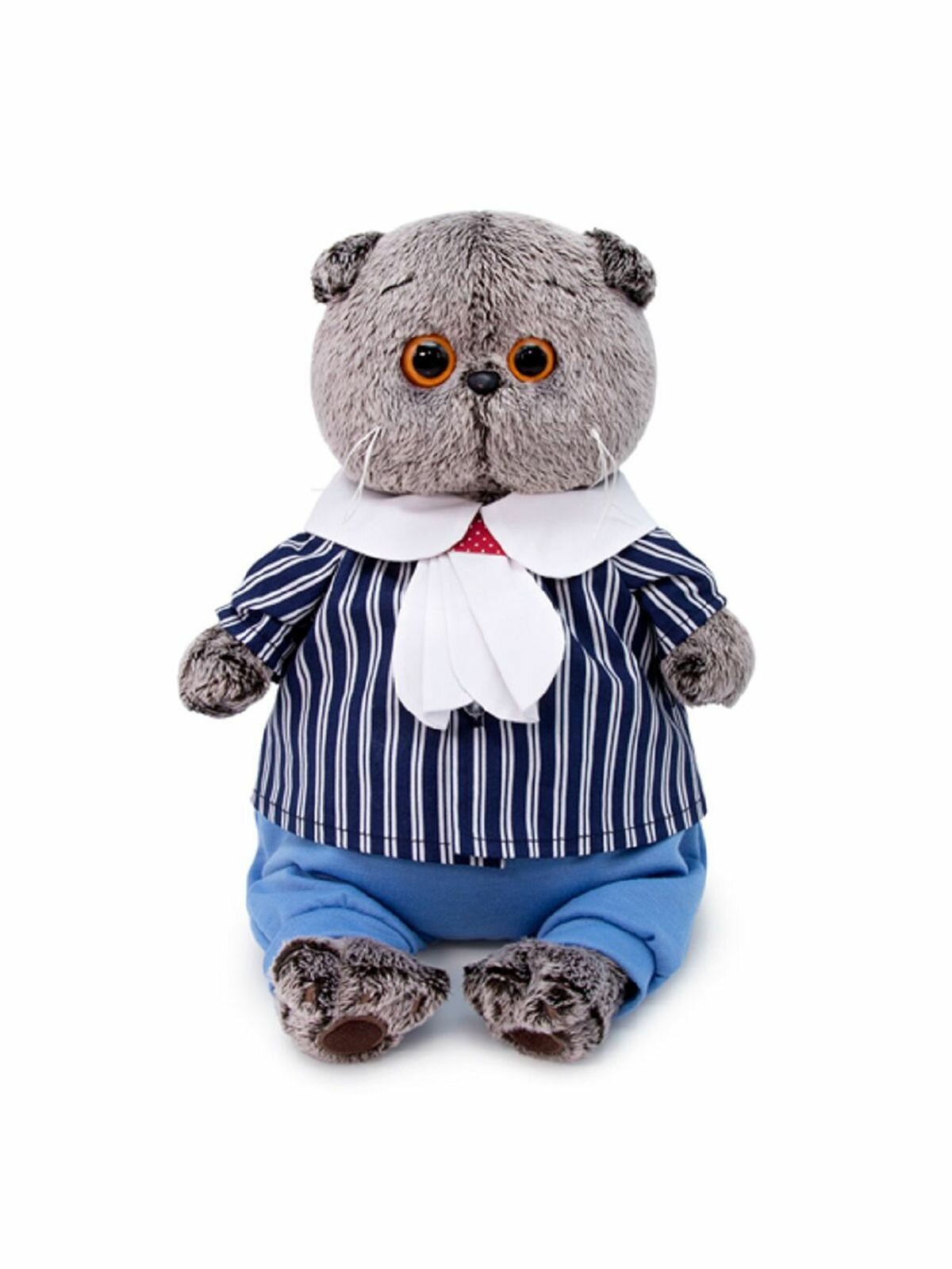 Мягкая игрушка Басик в морском костюме 25 см