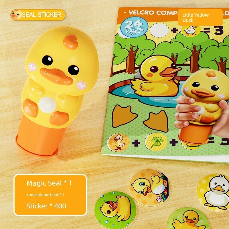 Люкс-тетрадь с наклейками утки для детей 3-6 лет, 400 штук, игра для развития внимания