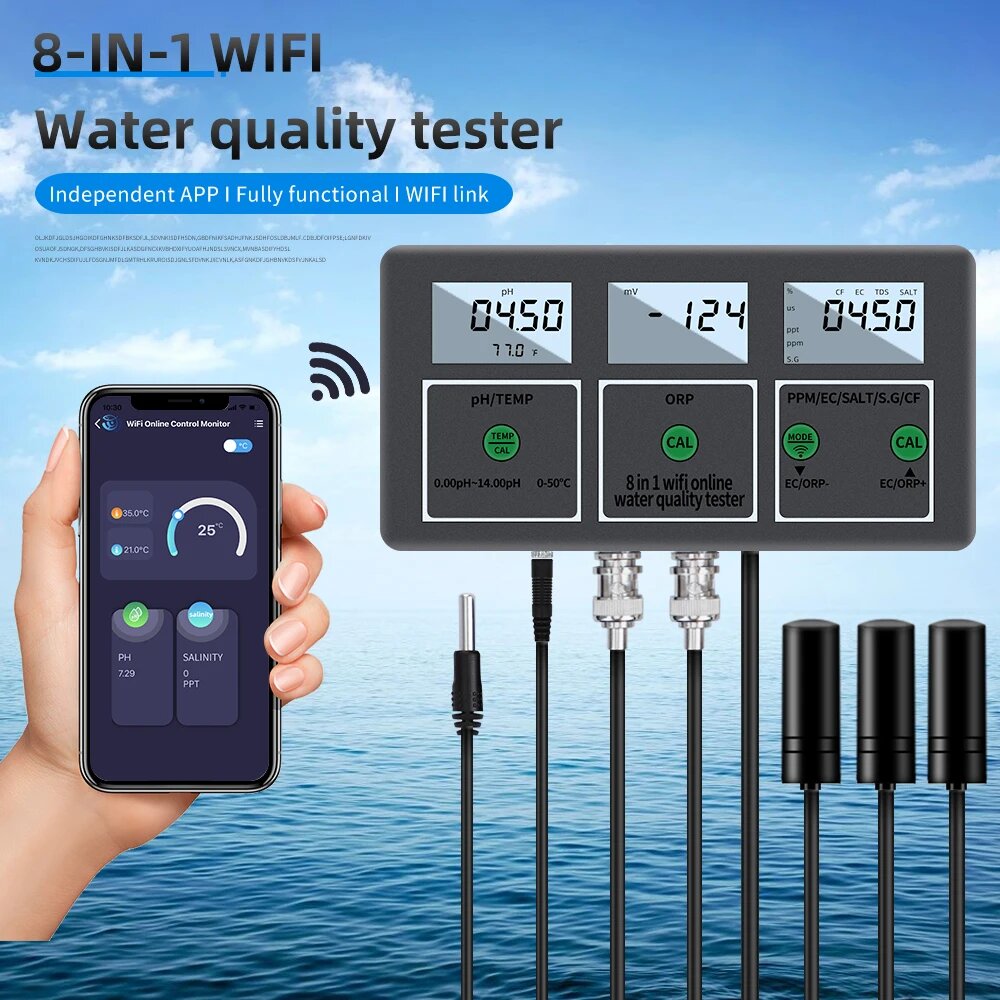 Многофункциональный умный монитор качества воды JUANJUAN Digital Water Quality Tester
