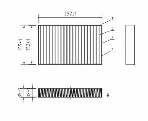 Фильтр салона S&K SKCF1103 Lada Granta 2011-, Kalina 2004-, Chevrolet Niva 1.7i 2002-, Datsun On-Do 2014-, Mi-Do 2014-