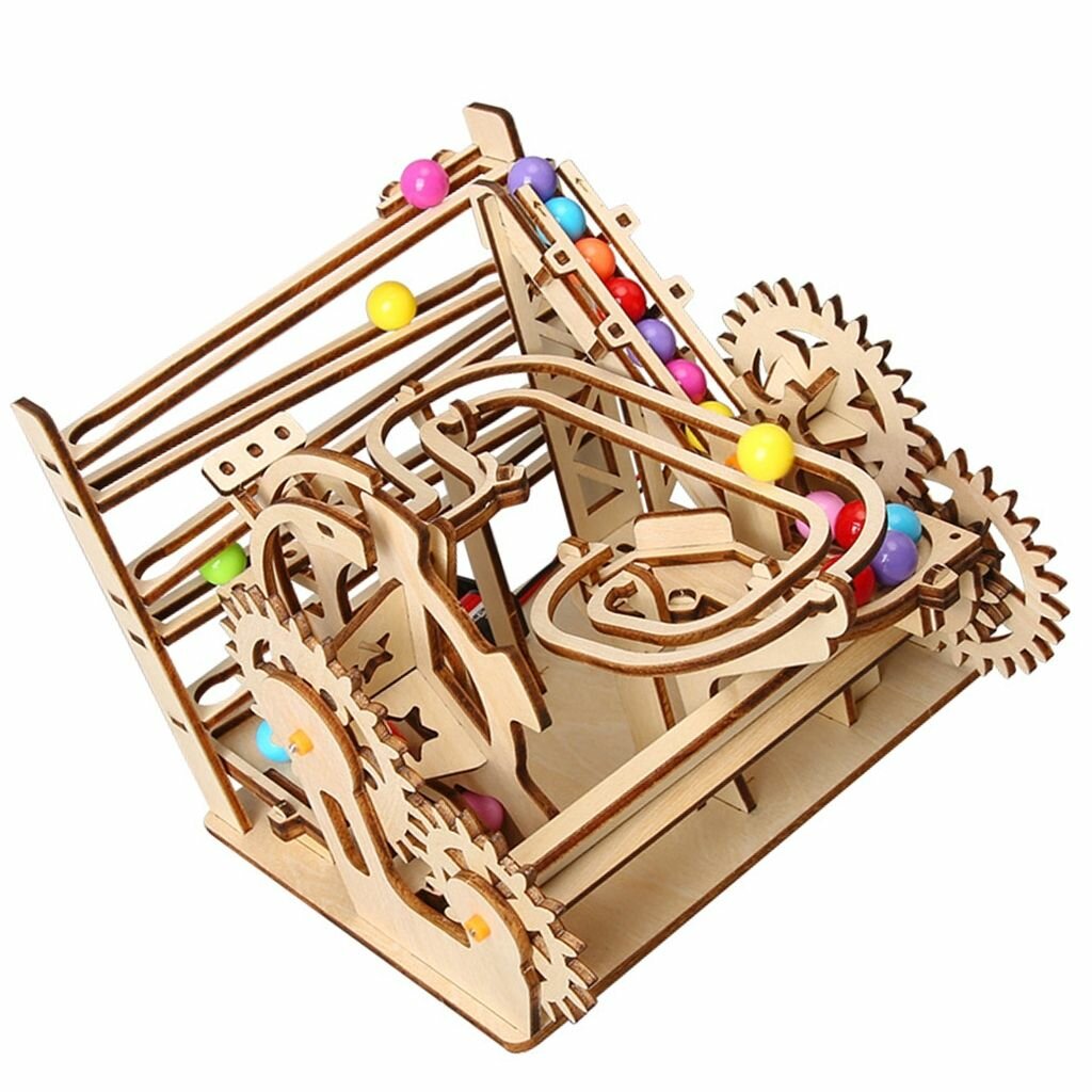 Обучающая деревянная механическая игрушка-беговая дорожка из бисера Для изучения естественных наук и Развития Логических Навыков