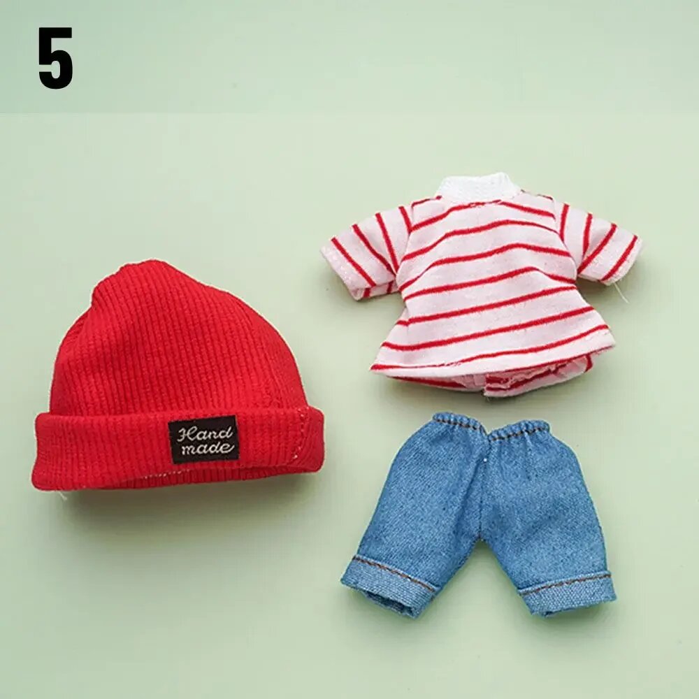 Комплект одежды для кукол Ob11 17 см, красный, Color: 5