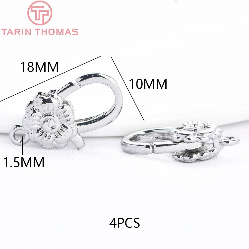Соединительные застежки TARIN THOMAS, 10x18мм, 4шт, золотые
