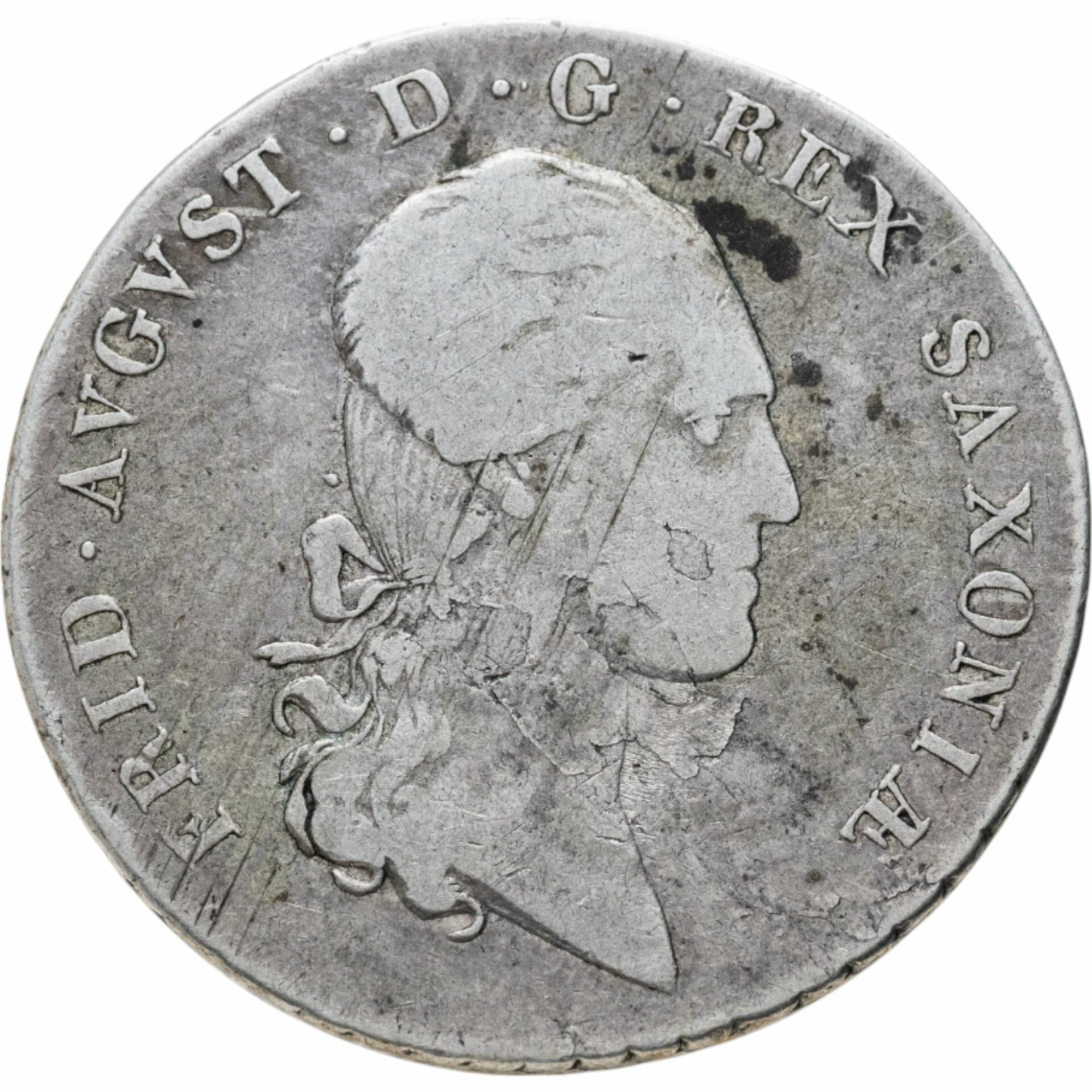 Саксония 2/3 талера 1813, Серебро, в сохранности VF-XF