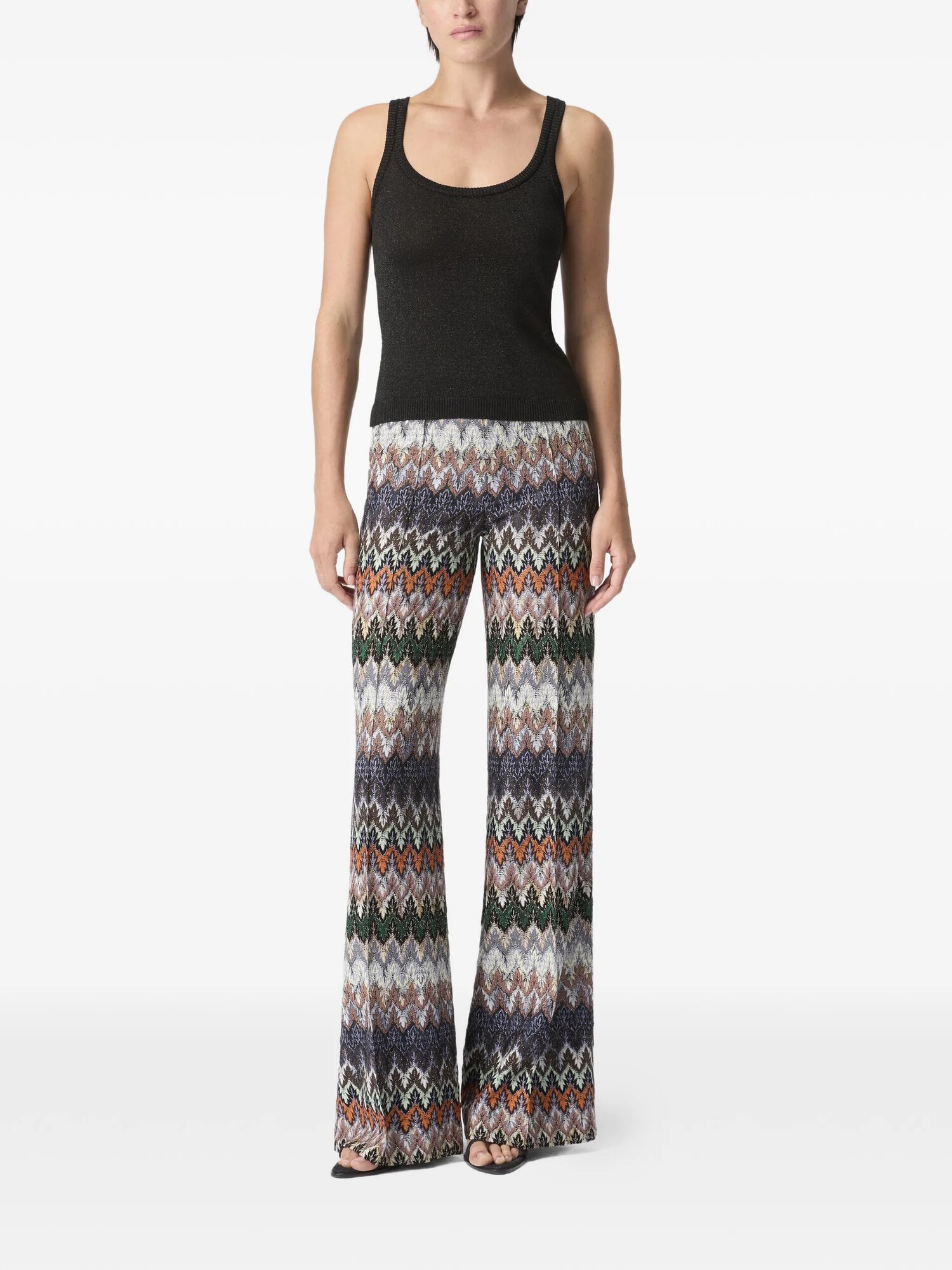 Топ Missoni Square-neck tank top, размер 40, черный — фото 1