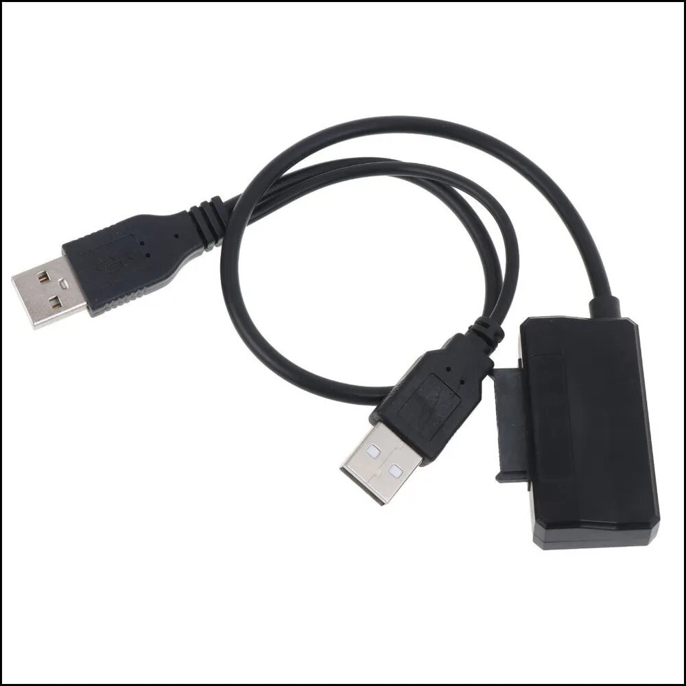 Тонкий кабель SATA от USB 2.0 до 6+7, 13 контактов, с внешним кабелем питания USB 2.0 для ноутбука, DVD-ROM, CD-ROM, ODD