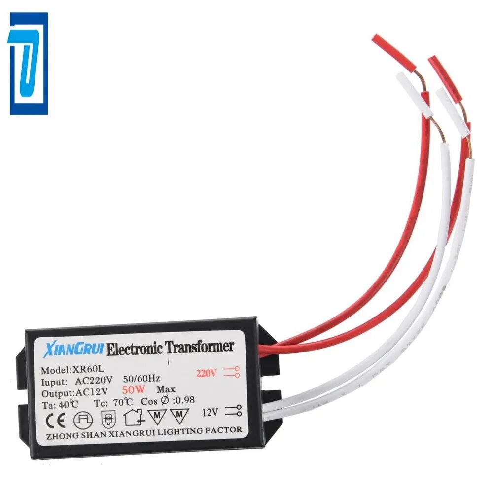 (Z 200-250В до 12В Галогенный свет Электронный трансформатор 50Вт