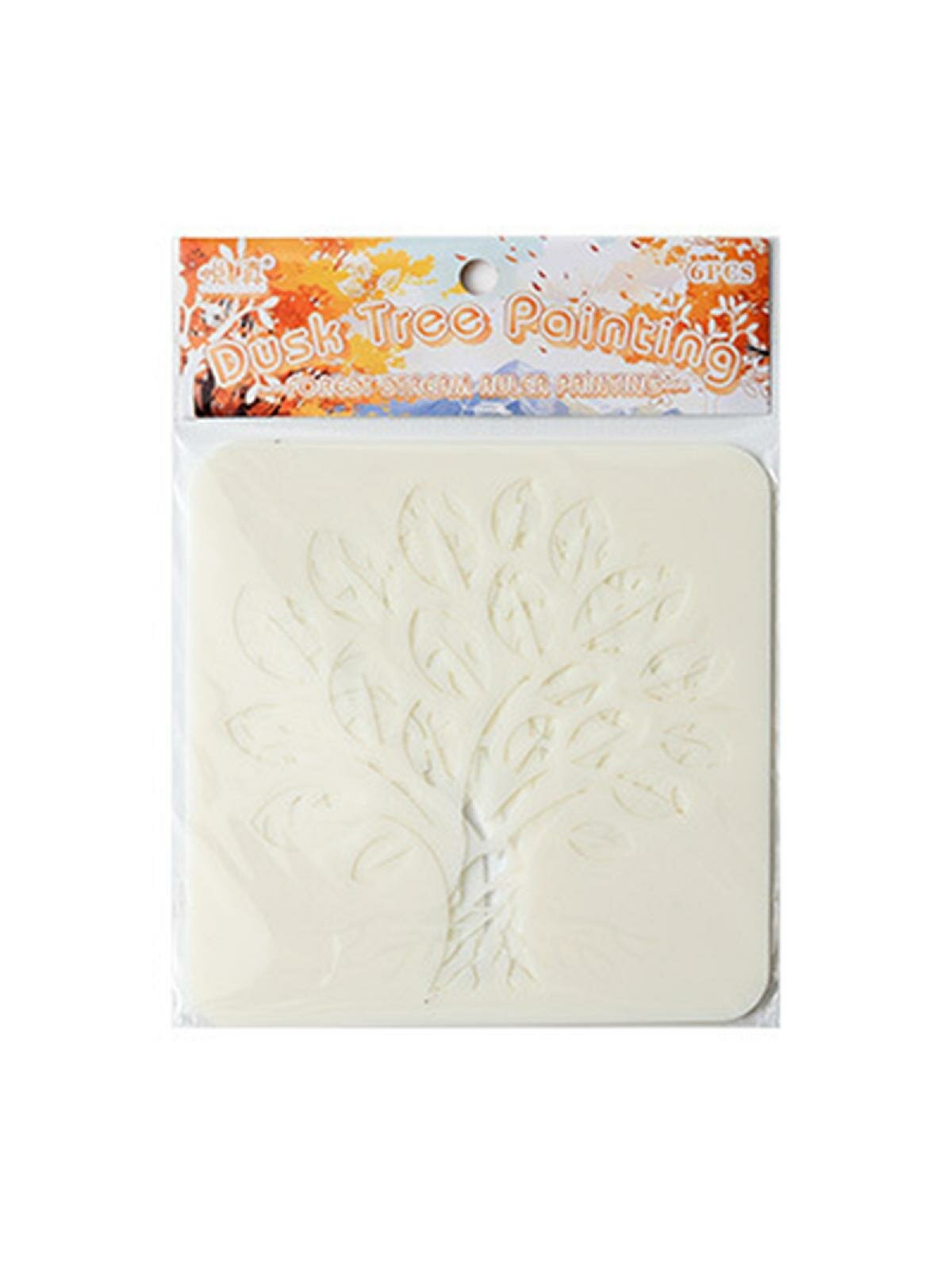 6 Шт трафаретов деревьев для рисования, трафареты для журналов, трафареты листьев