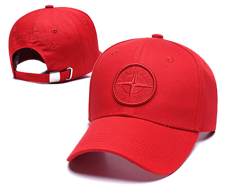 Бейсболка Stone Island, унисекс, универсальная регулировка размера, дышащая, для спорта Красный
