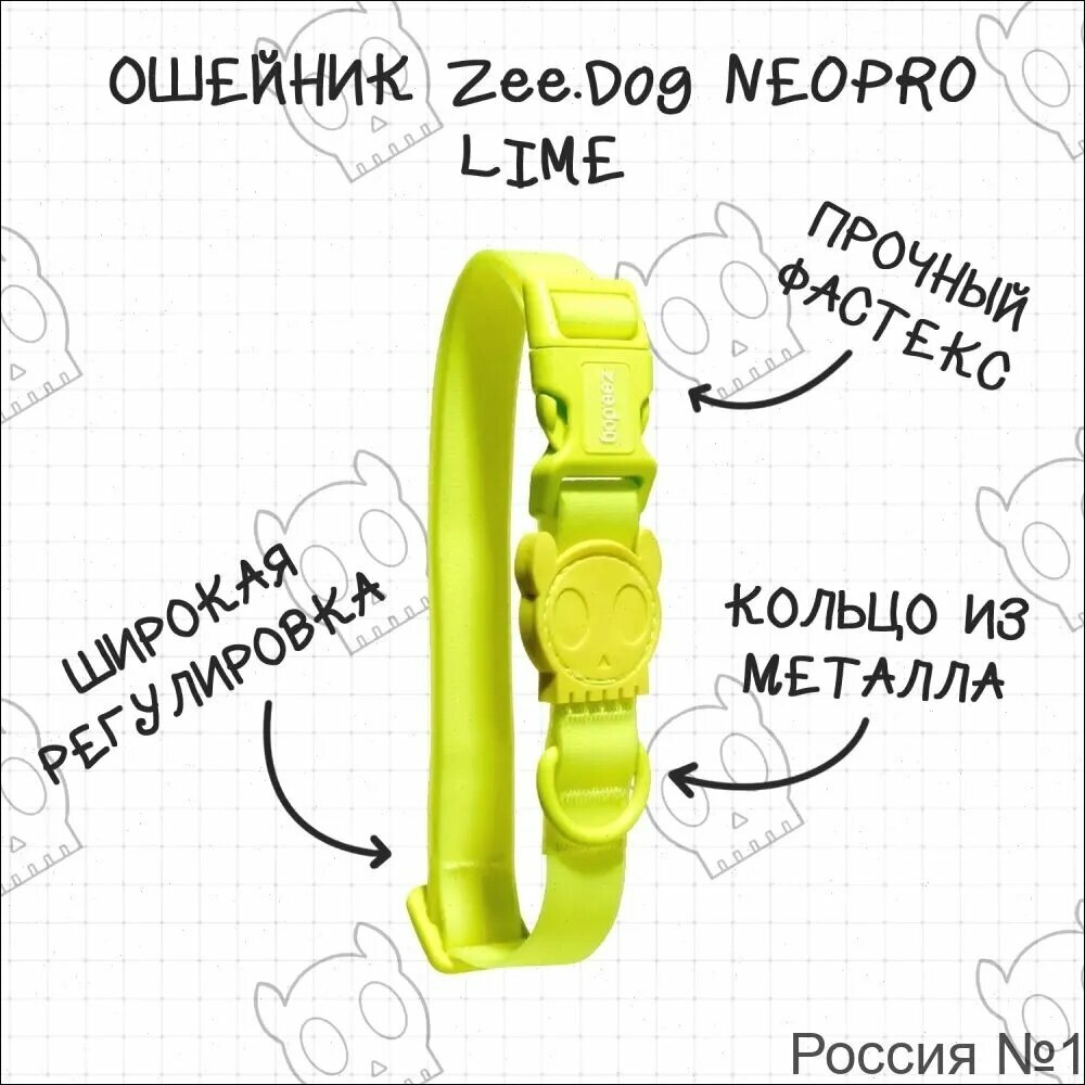 Ошейник NEOPRO LIME Zee.Dog (S / салатовый)