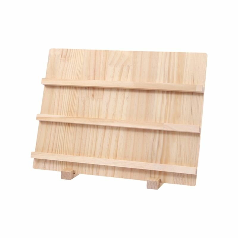 Встроенная ступенчатая деревянная рамка, серьги, открытка, подставка для показа ювелирных изделий-Бревенчатый трехэтажный выставочный стенд