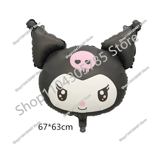 Набор фольгированных воздушных шаров с мультяшными персонажами Sanrio: Куроми, Май Мелоди, Коричная собачка, Hello Kitty. Игрушка для украшения детского дня рождения.