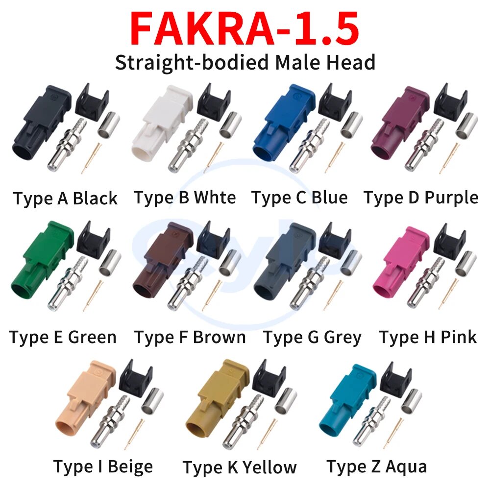 FAKRA-1.5 разъем «папа» автомобильные разъемы A/B/C/D/E/F/G/H/I/K/Z — фото 1