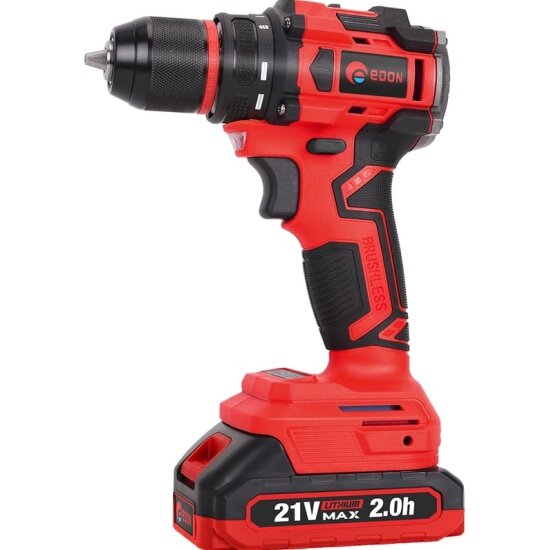Бесщеточная аккумуляторная дрель-шуруповерт Edon UAD-21BL