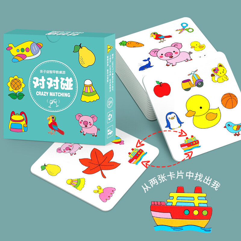 Набор из 54 карт с сумасшедшими совпадениями: обучающая карточная игра для тренировки внимания и развития концентрации