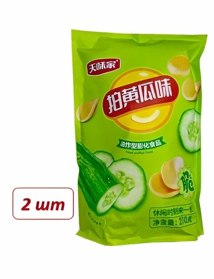 Чипсы Tianweijia со вкусом огурца 270 г. 2 шт.