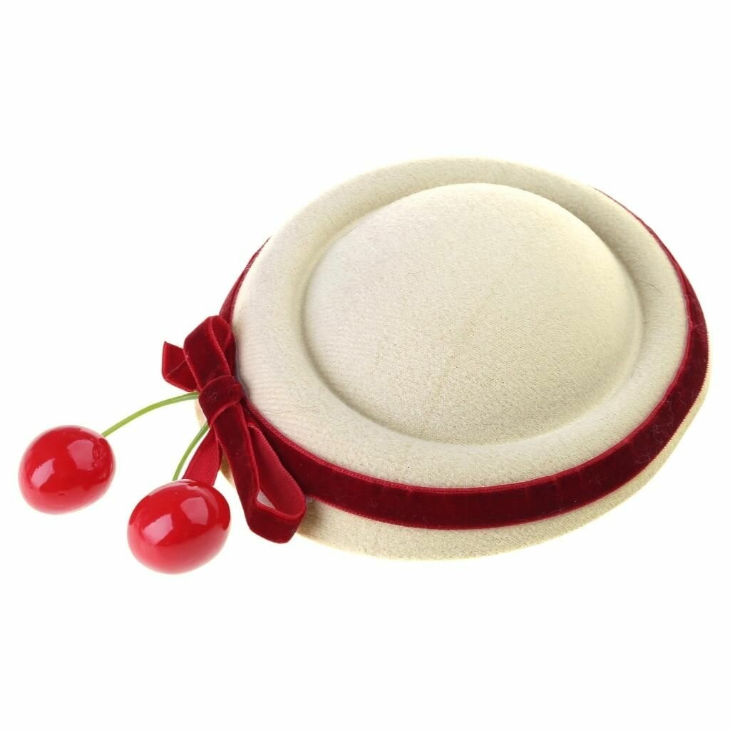 Бант-шляпа с заколкой, Белый