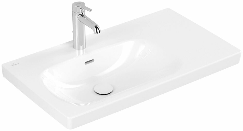 Раковина Villeroy & Boch Skyla 5A52L101 подвесная/мебельная, 80x46xh16см, альпийский белый