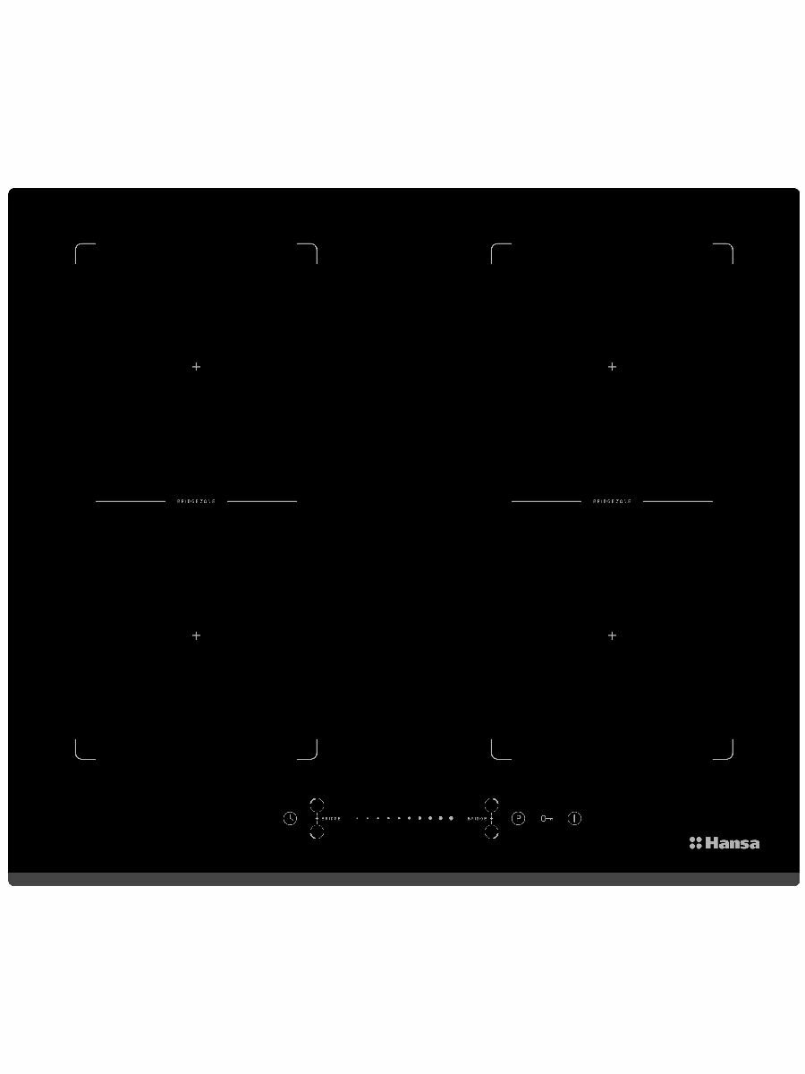 Индукционная варочная поверхность Hansa BHI68902, 7200 Вт, 2 Bridge зоны, функция Booster, автоотключение