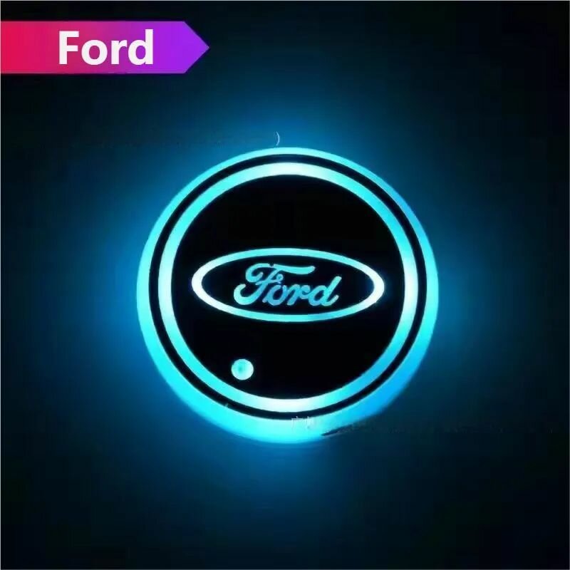 Светящийся коврик для подстаканника в машину Ford 1 шт.