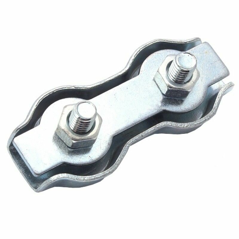 Зажим троса партнер Duplex, стальной, диаметр 10 мм, оцинкованный