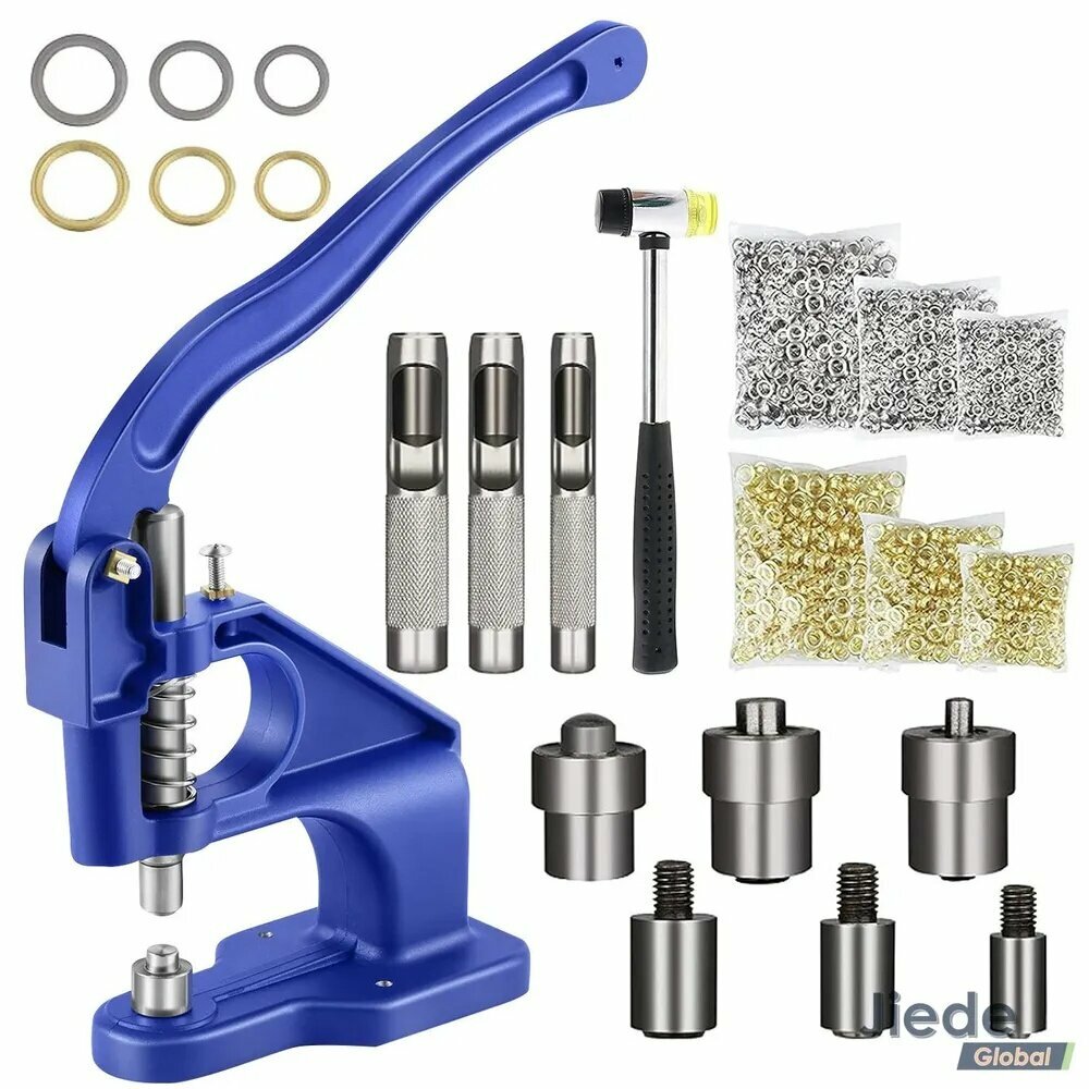 Пресс для установки швейной фурнитуры, Высококачественная алюминиевая версия (не из чугуна) с аксессуарами