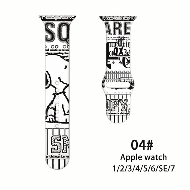 Силиконовый ремешок MINISO для Apple Watch 4/5/6/SE/7