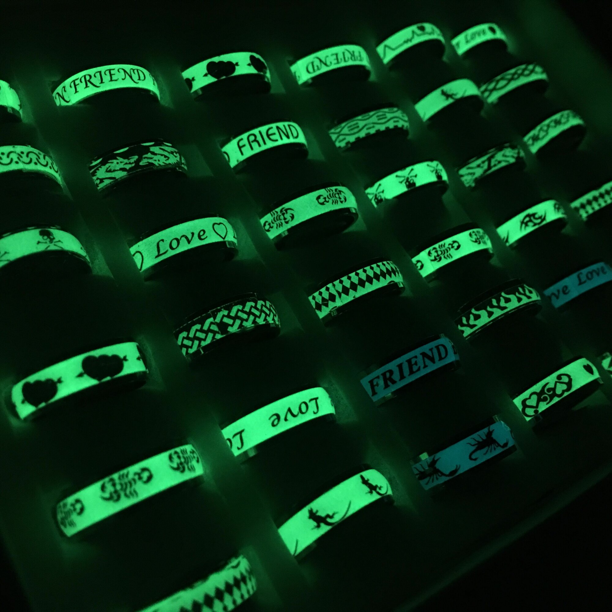 20 Светящиеся кольца из нержавеющей стали