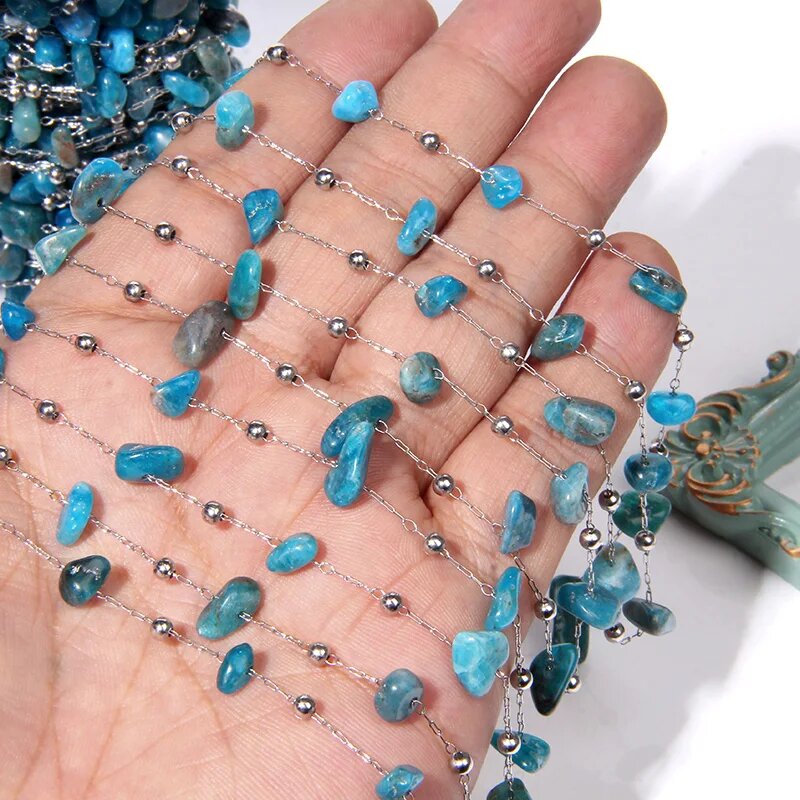 Цепочка из апатита, 50 см, цвет 23. Apatite