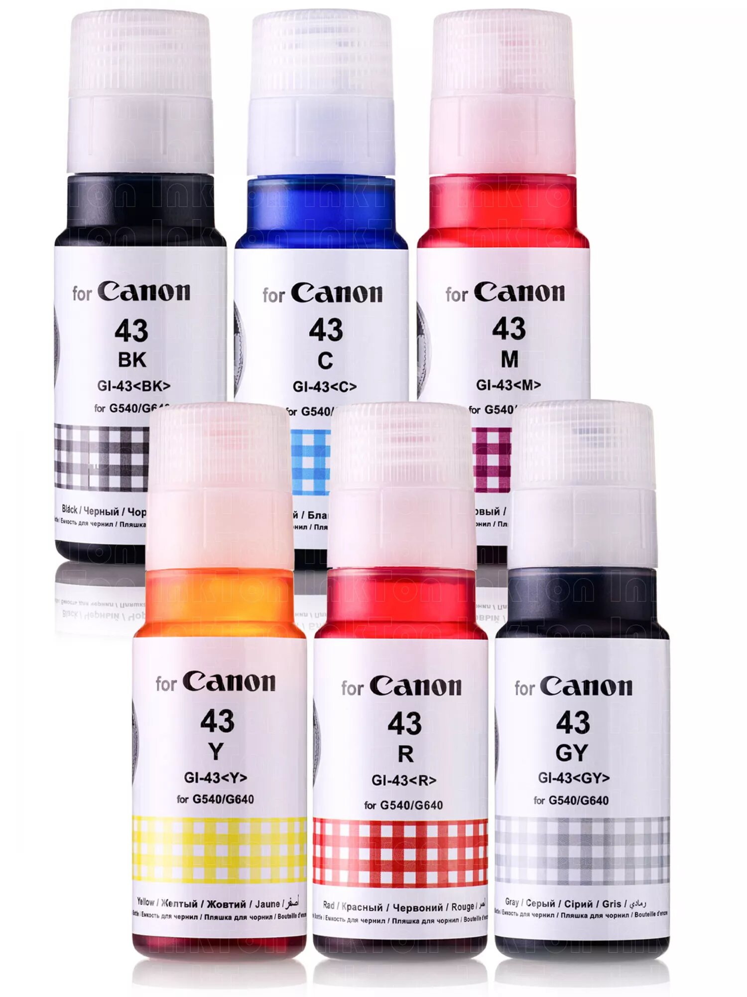Чернила, краска для принтера Canon Pixma G540, G640, G570, G670, GI-43, комплект