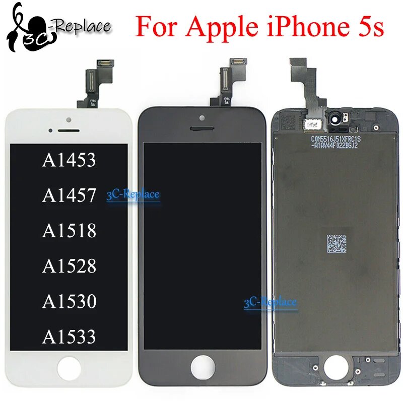 AAA 4,0 "для Apple iPhone 5s A1453 A1457 A1518 A1528 Глобальный сенсорный дигитайзер ЖК-экран в сборе Замена