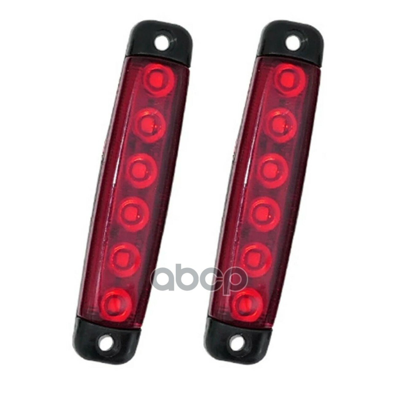Фонарь габаритный и контурный светодиодный 6 SMD 24В красный (2шт) вымпел арт. 5322 - высокое качество