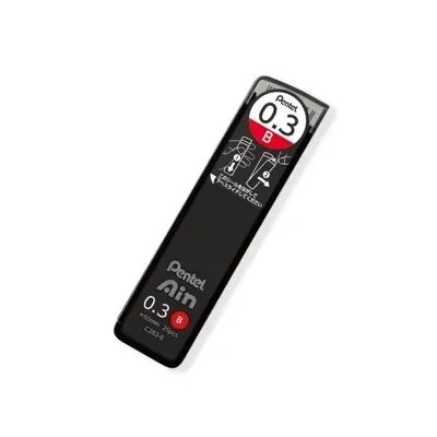 Pentel Ain 0.3mm B, черный