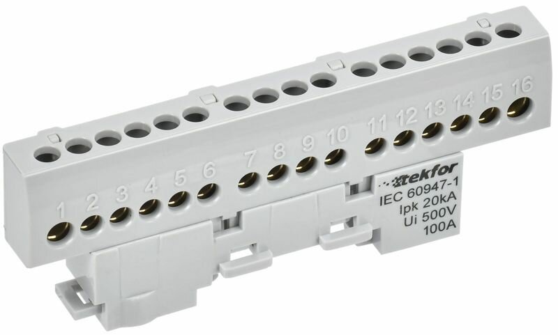 Шина L «фаза» изол. на универс. держ. 6х9-16-Ср TEKFOR IEK TF-NN10-16-KL-K03