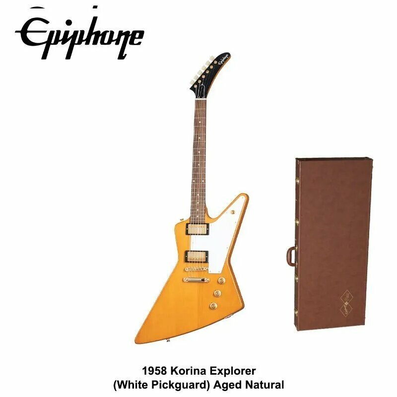 EPIPHONE Электрогитара Les Paul Standard 60s/Les Paul Prophecy/Matt Heafy Les Paul Custom Origins/1958 Korina Explorer 6-струнная