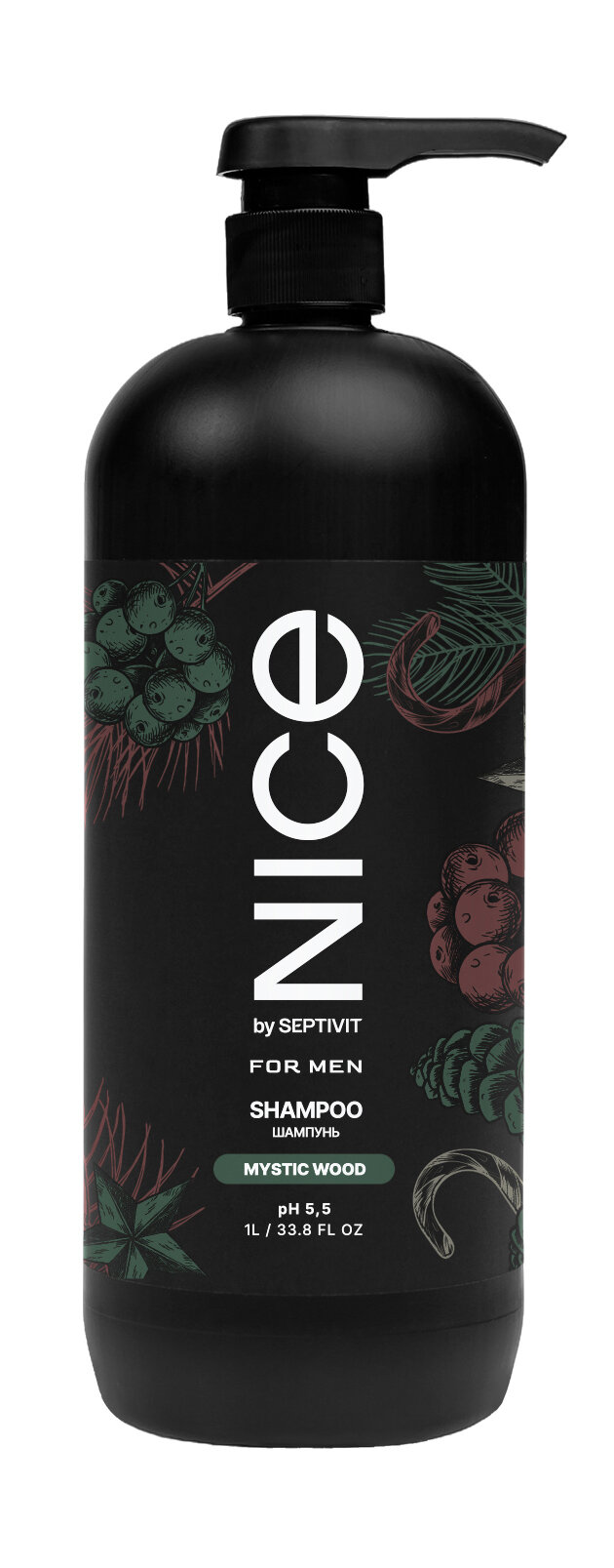NICE BY SEPTIVIT Шампунь For Men Mystic Wood мужской, 1000 мл