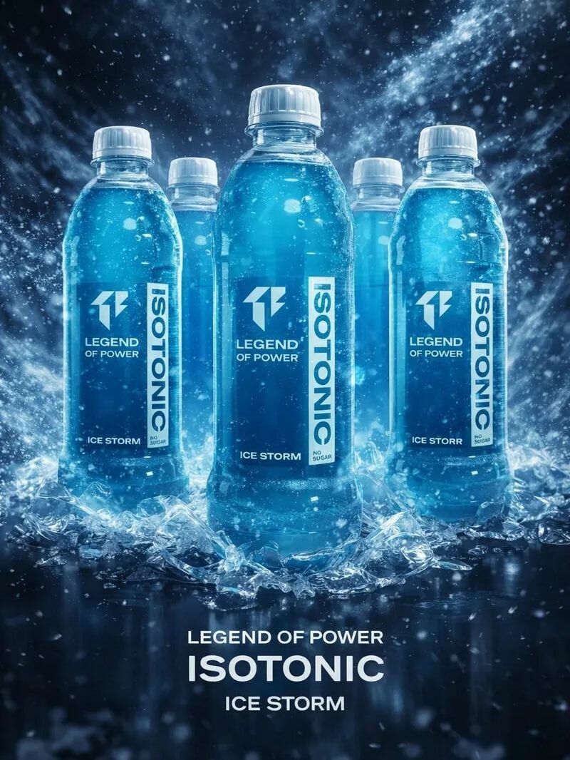 Isotonic Ice Storm 0,5л/4шт. Без Сахара "Legend of Power"