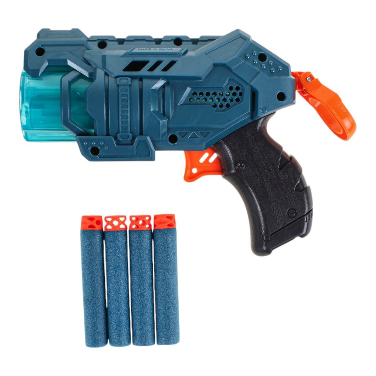 Пистолет с мягкими пулями BH801, пластик, разноцветный принт