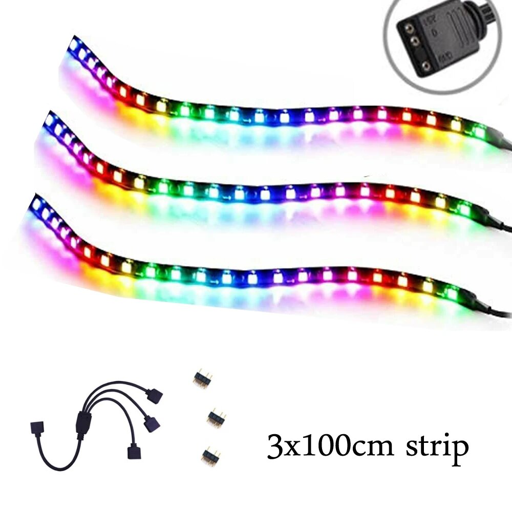 ARGB светодиодная лента 3x100cm, 5V, non waterproof