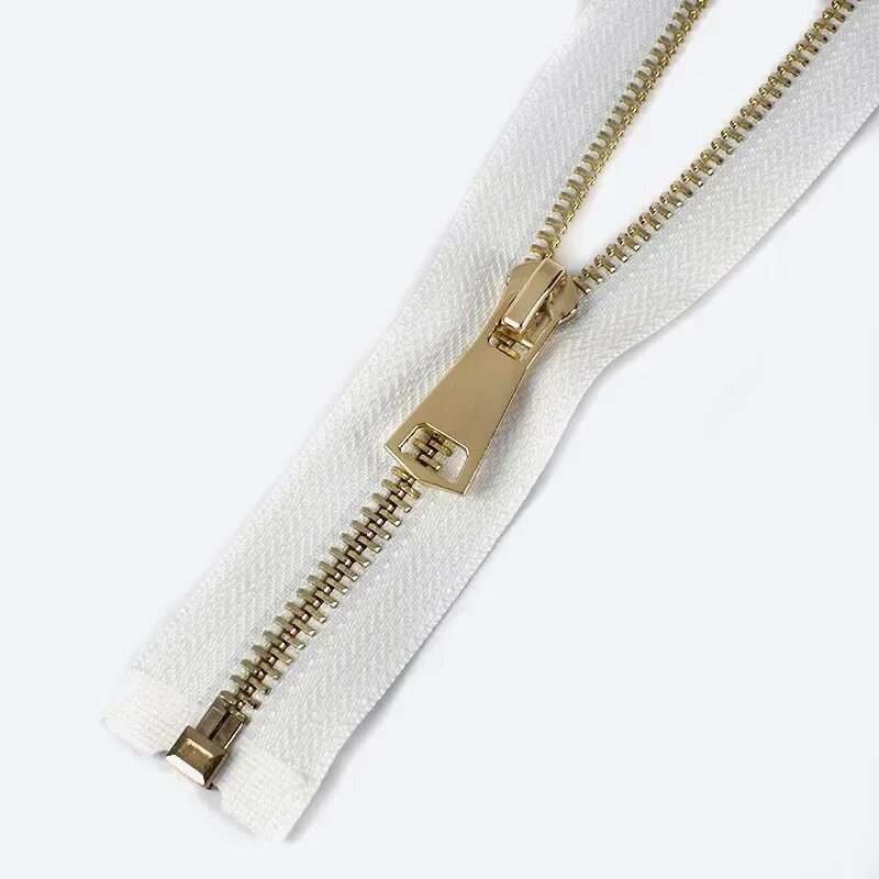 Молния металлическая Meetee 5# белоголовая, 80 см