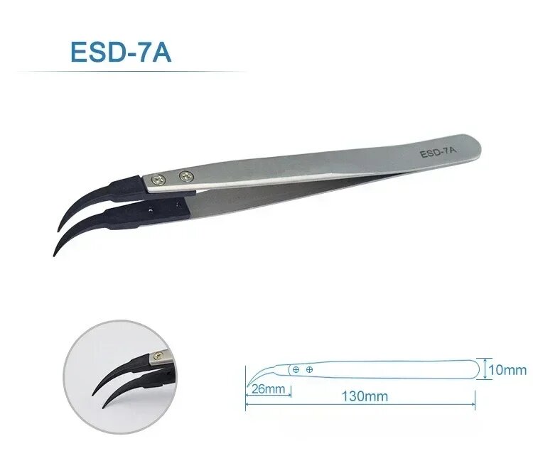 ESD-7A антистатические пинцеты для электроники
