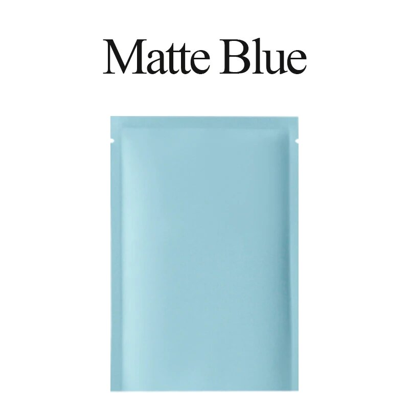 Пакеты для хранения из алюминиевой фольги 100 шт. Синий, Matte Blue, 10x15cm